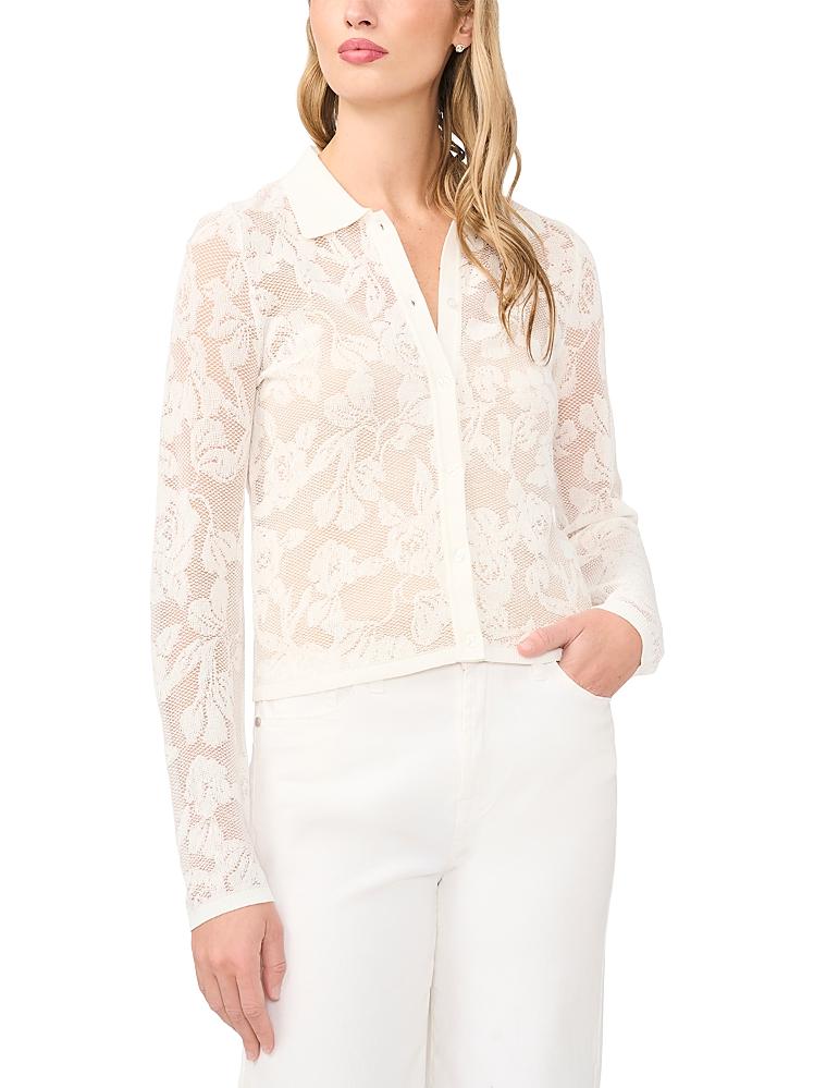 TED BAKER LONDON Ted Baker Alberta La Sheer Rose Jacquard Top